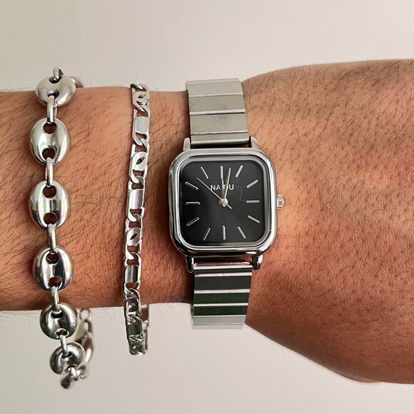 Accessories | 200s Vintage Style Square Stainless Steel Luxury Watch ...